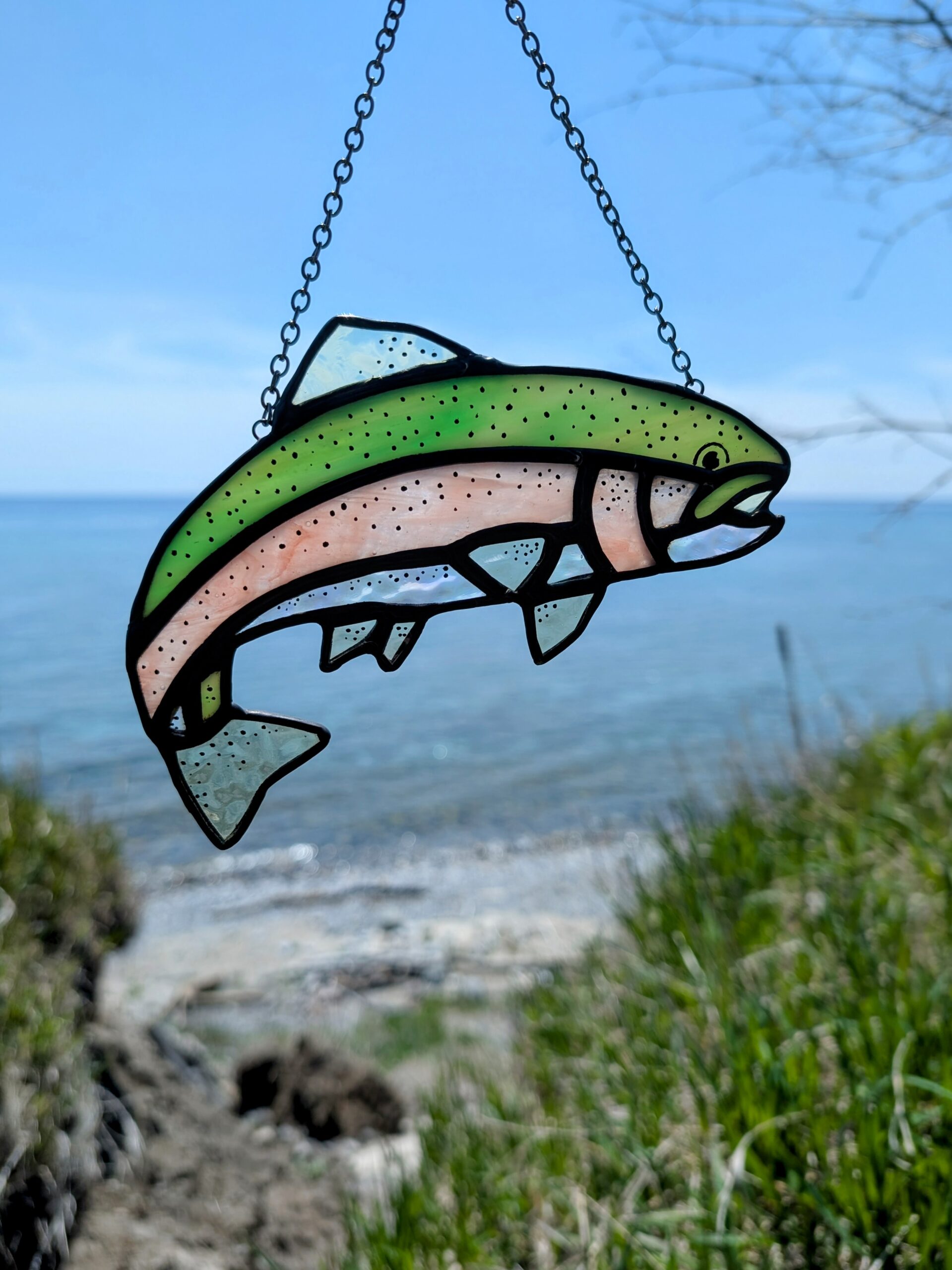 Stained Glass Rainbow Trout – Crafty Ass Markets